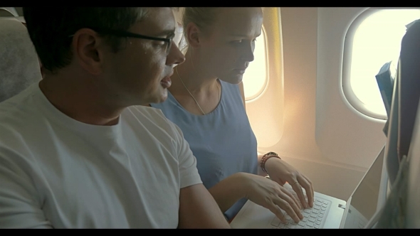 Business People Working During The Flight, Stock Footage | VideoHive