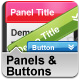 Panels and Button Set, Web Elements | GraphicRiver