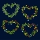 Heart Shaped Spring Or Summer Wreaths, Vectors | GraphicRiver