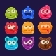 Cute Jelly Characters With Different Emotions , Vectors | GraphicRiver