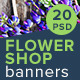 Flower Shop Banners Set, Web Elements | GraphicRiver