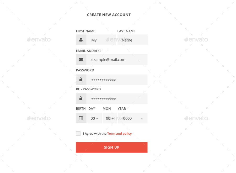 Flat Forms, Web Elements | GraphicRiver