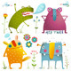 Monsters for Kids Design Colorful, Vectors | GraphicRiver