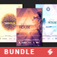Deep House Session - Event Flyer Templates Bundle, Print Templates