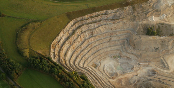 Quarry From Above, Stock Footage | VideoHive