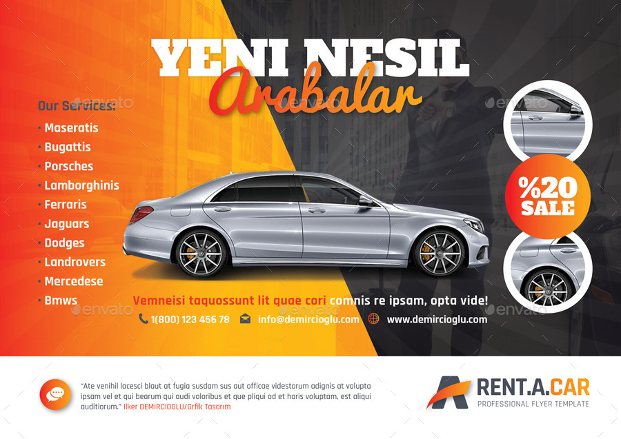 Rent A Car Bundle Templates, Print Templates | GraphicRiver
