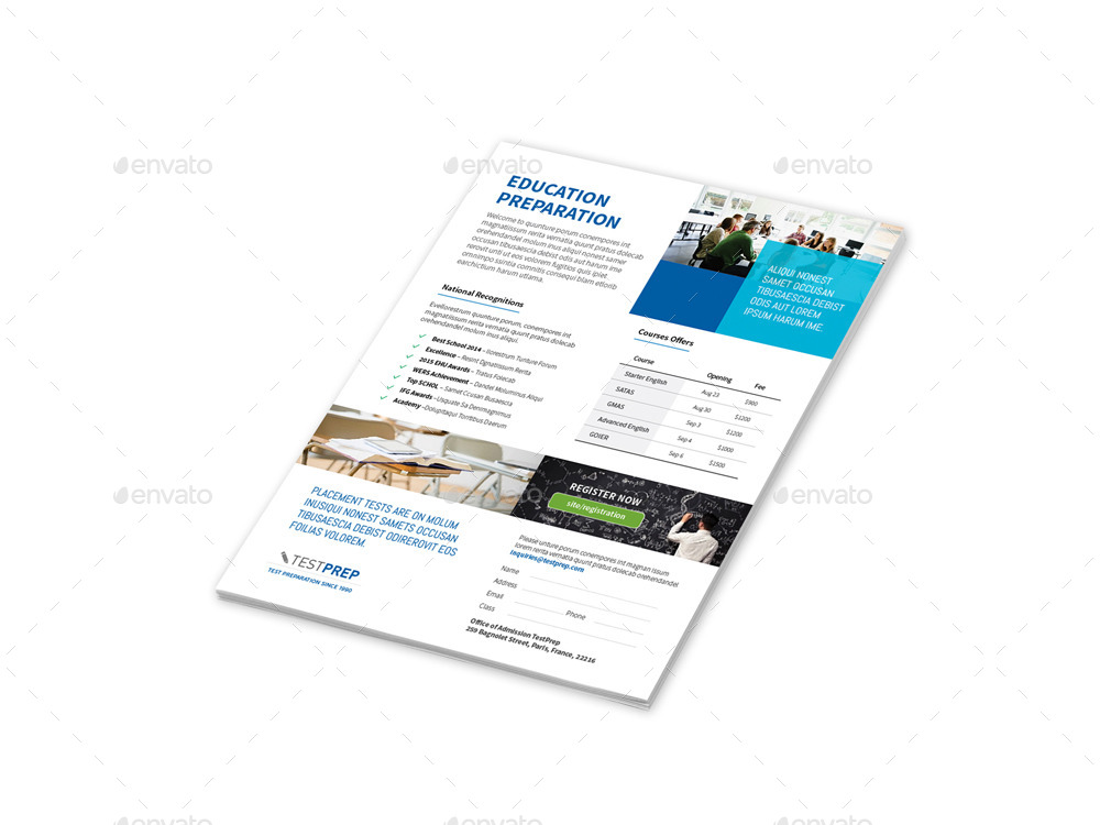 Education Flyers – 4 Options, Print Templates | GraphicRiver