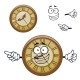 Vintage Isolated Clock Cartoon Character, Vectors | GraphicRiver
