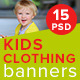 Kids Clothing Banners, Web Elements | GraphicRiver