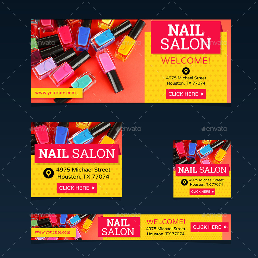 Nail Salon Banners, Web Elements | GraphicRiver