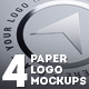 4 Realistic Paper Logo Mockups, Graphics | GraphicRiver