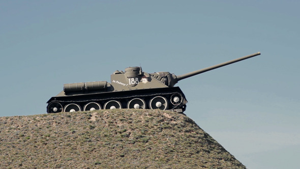 Tank Russian Old Su-100, Stock Footage | VideoHive