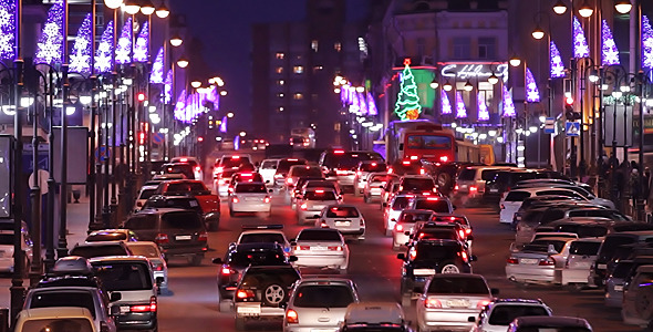 Night City Traffic, Stock Footage | VideoHive