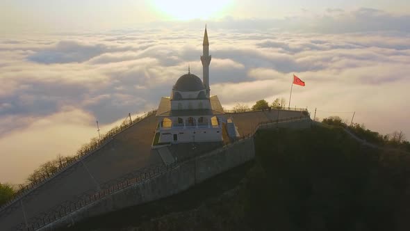 Mosque Built on Top of Mountain, Stock Footage | VideoHive