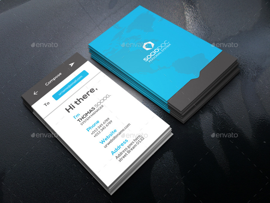 Message Business Card, Print Templates | GraphicRiver