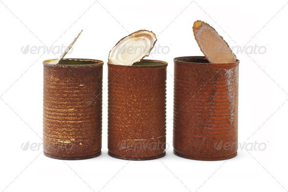 Rusty tin cans Stock Photo by dezign56 | PhotoDune