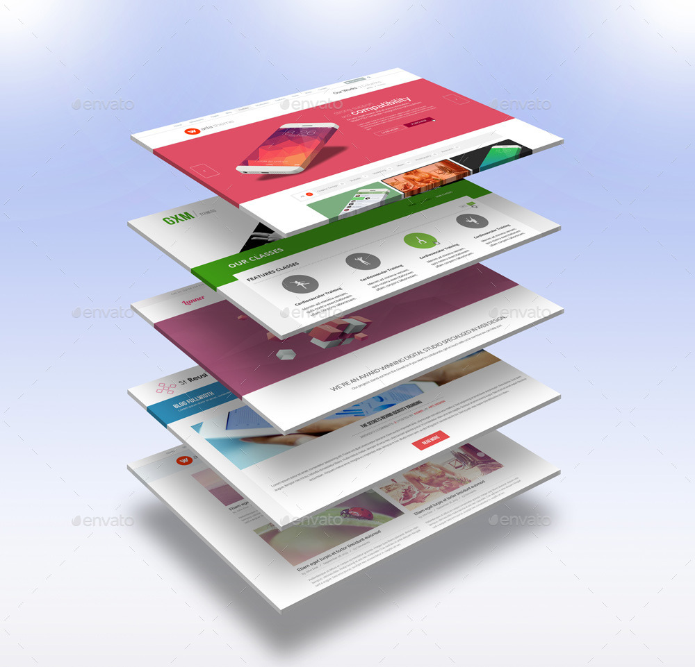 3D Desktop Website Mock-Ups, Graphics | GraphicRiver