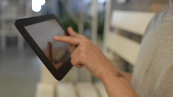 Using Tablet with Finger on Screen, Stock Footage | VideoHive