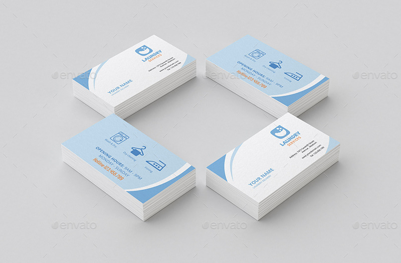 Laundry Services - Set Template, Print Templates | GraphicRiver