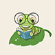 Cartoon Bookworm, Vectors | GraphicRiver