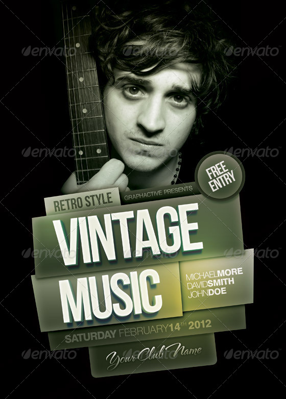 Vintage Style Poster Design Template, Print Templates | GraphicRiver