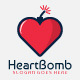 Heart Bomb Logo, Logo Templates | GraphicRiver