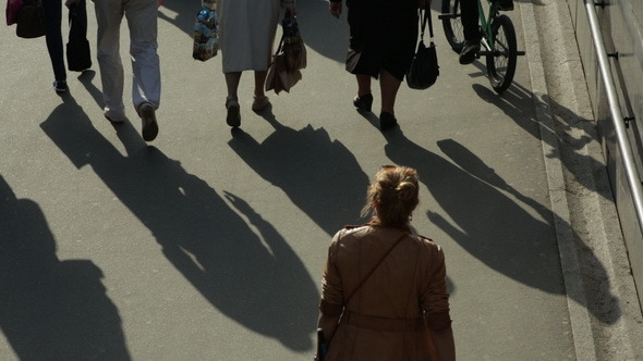People Walking Over Crosswalk, Stock Footage | VideoHive