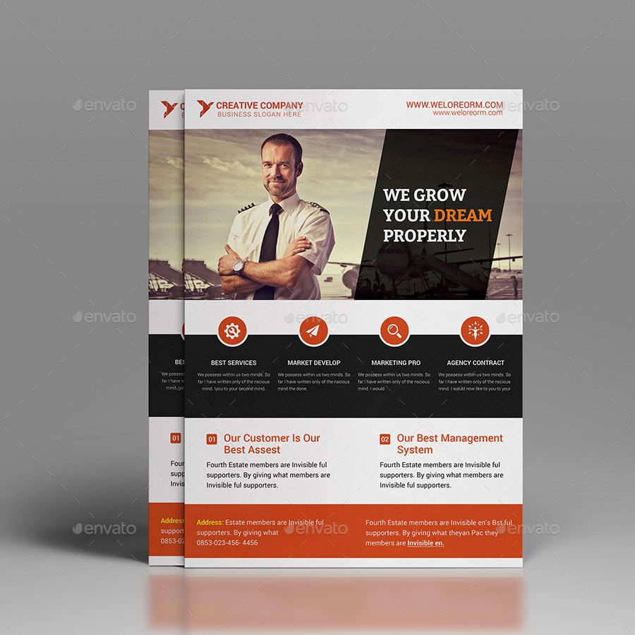 Shadow business Flyer Template, Print Templates | GraphicRiver