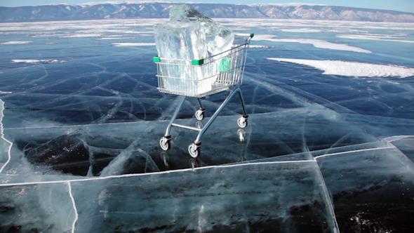 Shopping Cart With Ice Cubes 3417, Stock Footage | VideoHive