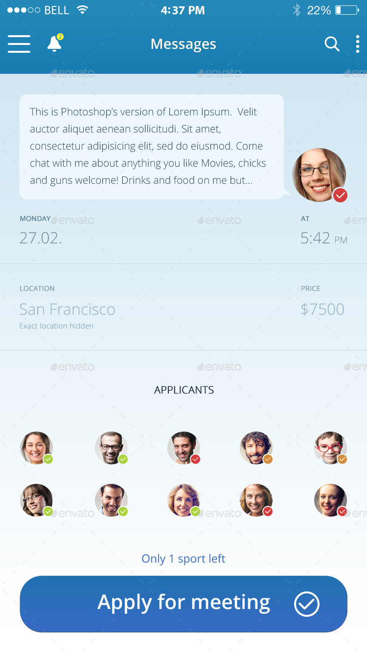 Bonny Hero App | Phone | Mobile UI ver. 2.0, Web Elements | GraphicRiver