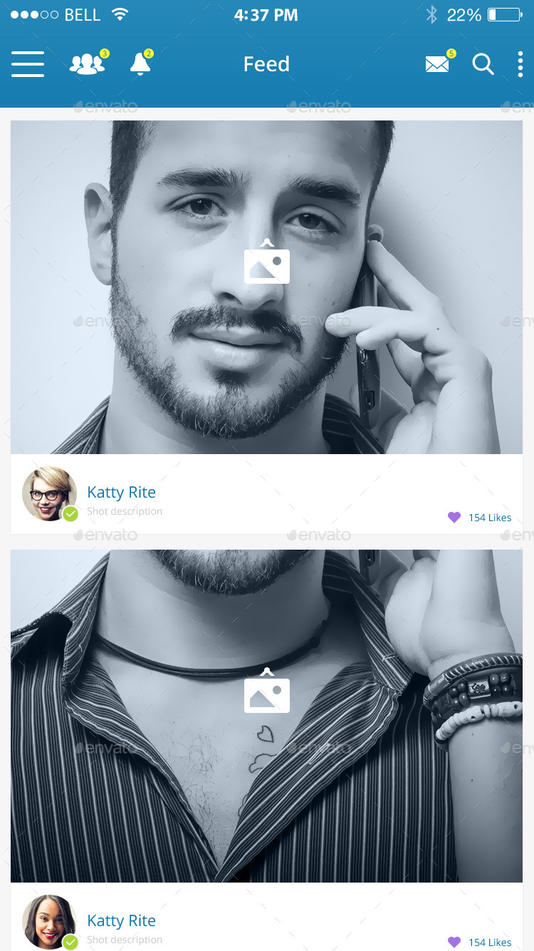 Bonny Hero App | Phone | Mobile UI ver. 2.0, Web Elements | GraphicRiver