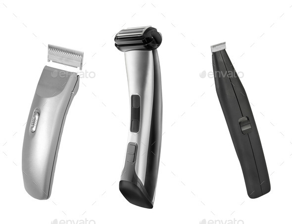 Shaving machines isolated on white Stock Photo by ozaiachin | PhotoDune