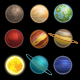 Solar System Planets Pictograms Set, Graphics | GraphicRiver