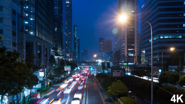 Traffic Road In City At Night, Stock Footage | VideoHive