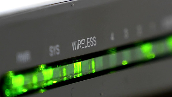 Wi-Fi Modem Lights Flashing, Stock Footage | VideoHive