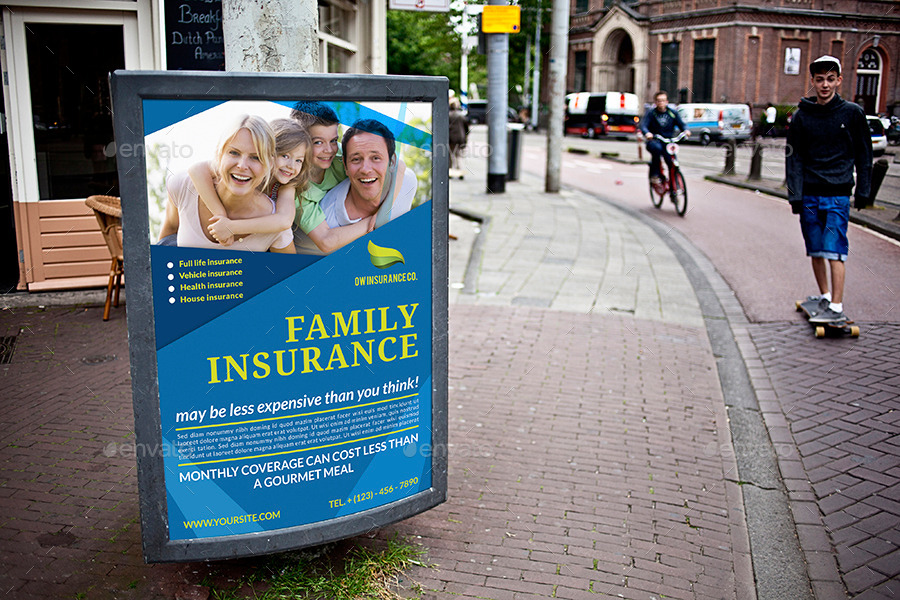 Insurance Poster Template, Print Templates | GraphicRiver