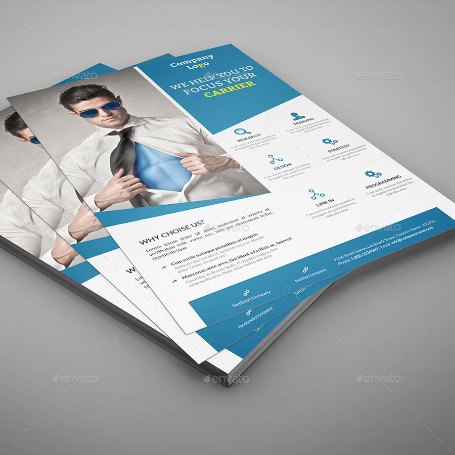 Corner business Flyer Template, Print Templates | GraphicRiver