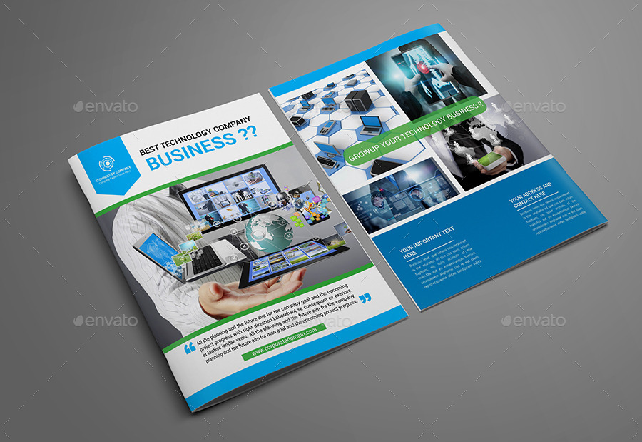 Technology Company Brochure_ A4 & Letter, Print Templates | GraphicRiver