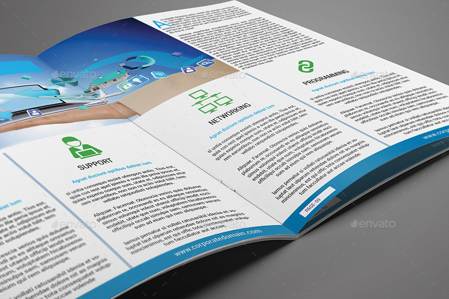 Technology Company Brochure_ A4 & Letter, Print Templates | GraphicRiver