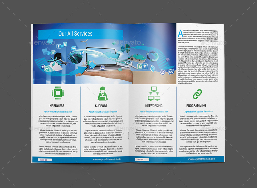 Technology Company Brochure_ A4 & Letter, Print Templates | GraphicRiver