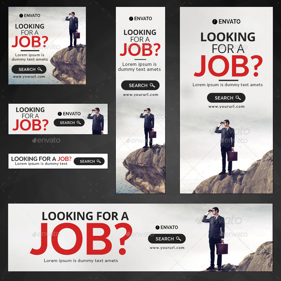 Job Search Banners by doto | GraphicRiver