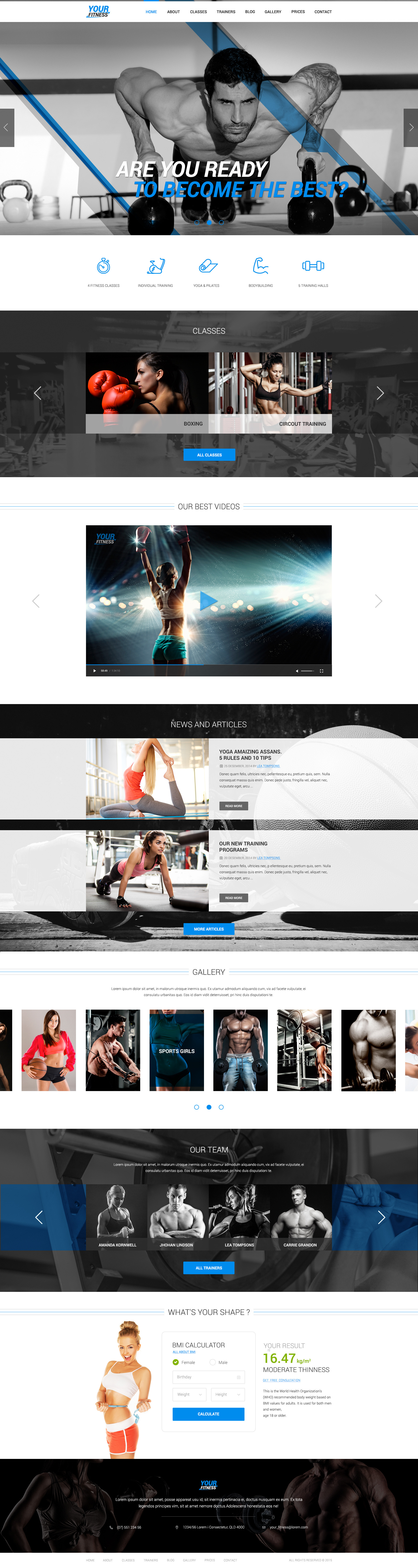 Your Fitness — Sport Blog PSD Template by torbara | ThemeForest
