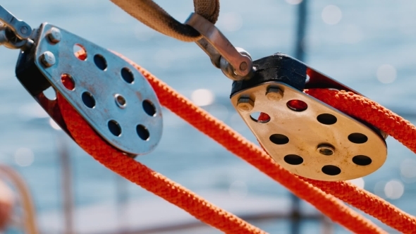 Detail Yacht - a Metal Block With a Rope, Stock Footage | VideoHive