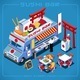 Isometric Food Truck Vehicle by aurielaki | GraphicRiver