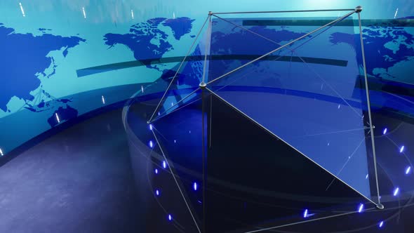 World Map Blue Background 4K, Motion Graphics | VideoHive