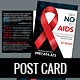 Aids Awareness Day Post Card Template, Print Templates | GraphicRiver