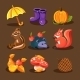 Autumn Forest, Woodland Animals, Flowers , Vectors | GraphicRiver