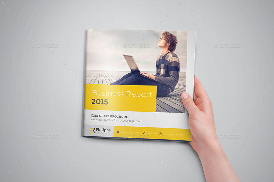 Square Business Report, Print Templates | GraphicRiver