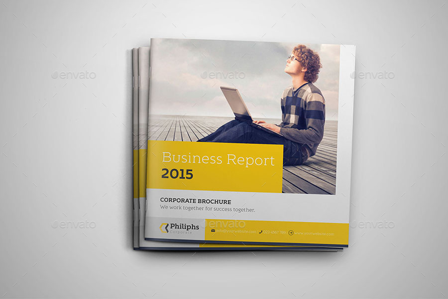 Square Business Report, Print Templates | GraphicRiver