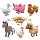 Funny Farm Illustration, Vectors | GraphicRiver
